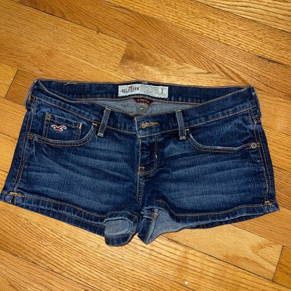 Hollister | Shorts | Vintage Ultra Low Rise Dark Wash Denim Shorts ...